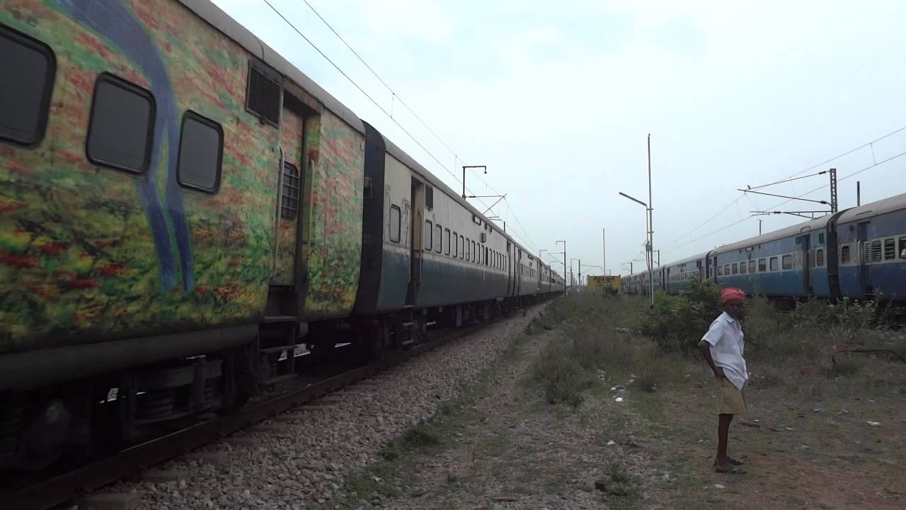 RPM WAP1 22071 leads MAS CBE Duronto & Overtakes Kovai Exp - YouTube