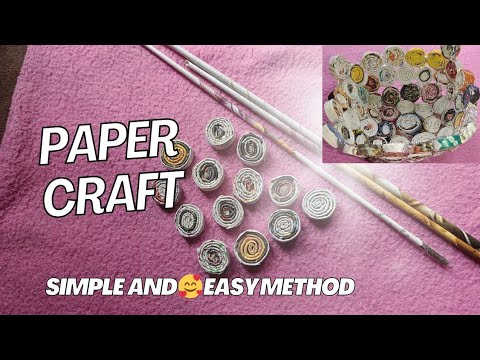 2. Let's make a paper bowl |paper craft | simple and usefull craftworks ...