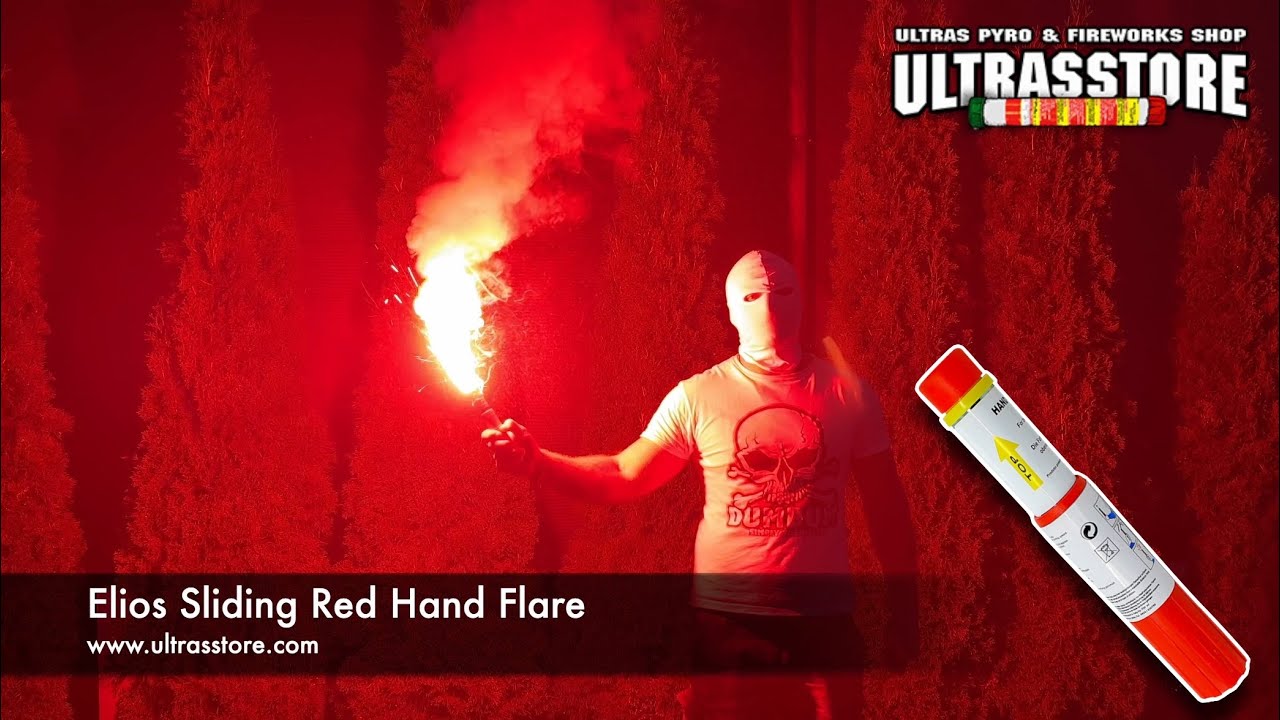 Elios Sliding Red Hand Flare test | Ultrasstore - YouTube