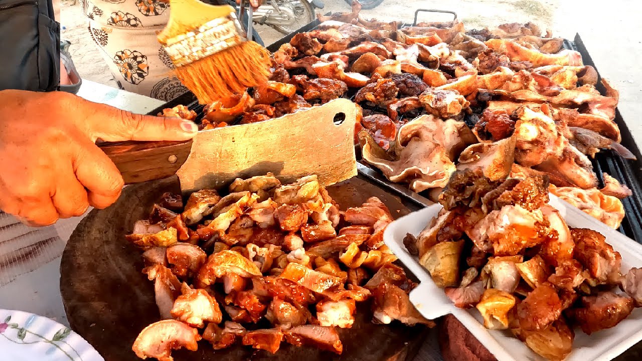 Amazing! Boneless Pig Head, Pork Mask (Boneless) Grilled with Charcoal ...