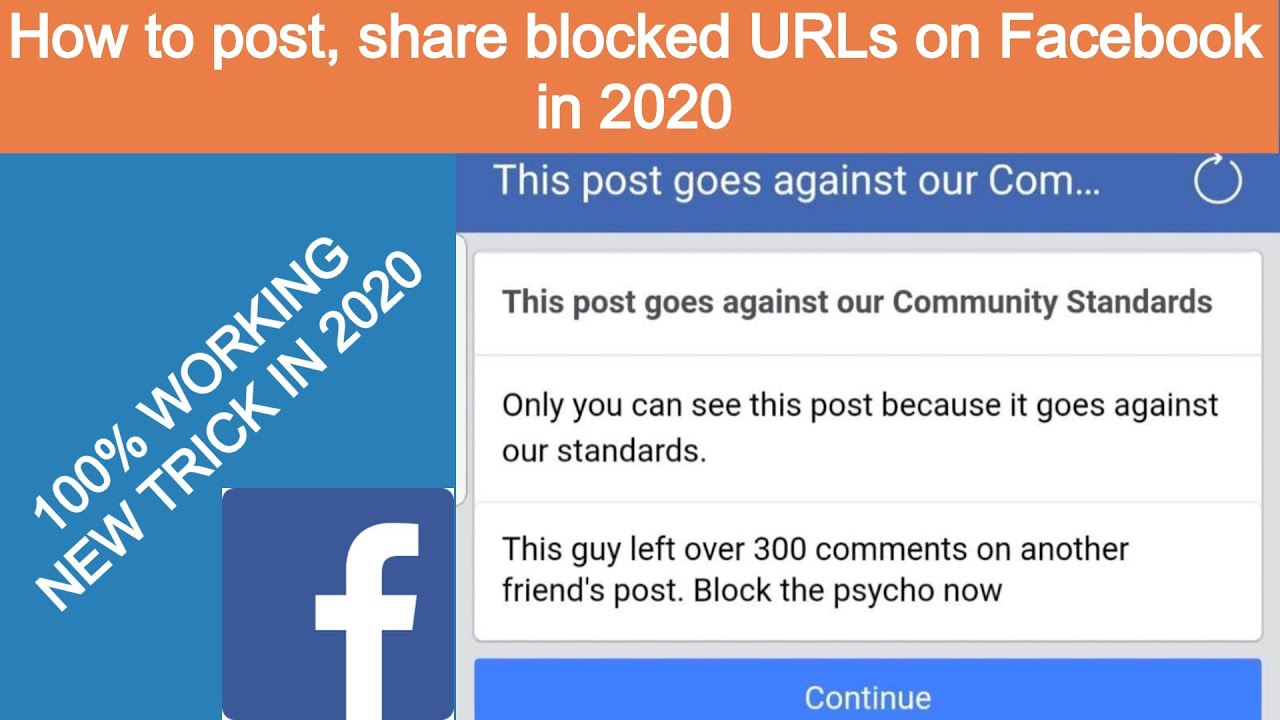 How to post share blocked URL on Facebook in 2021 ( 100% working) - YouTube
