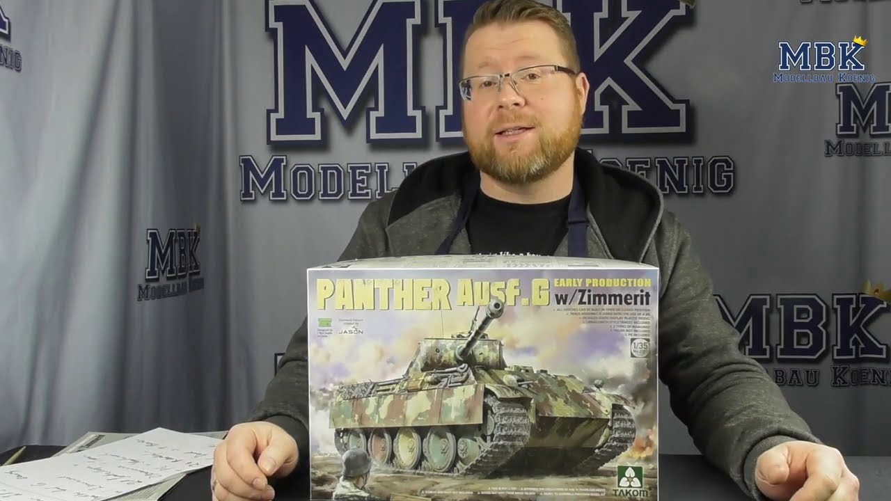 MBK packt aus #396 - 1:35 Panther G early w/Zimmerit (Takom 2134) - YouTube
