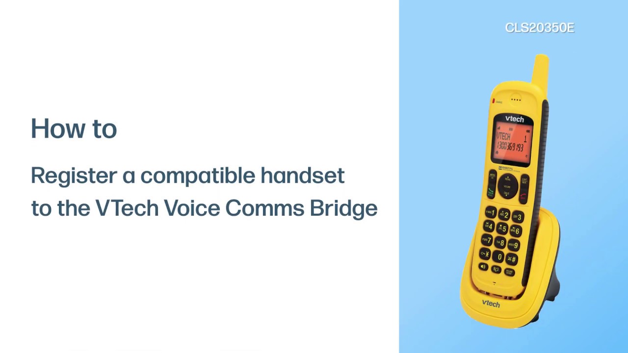 Register a compatible handset to the VTech Voice Comms Bridge - VTech ...