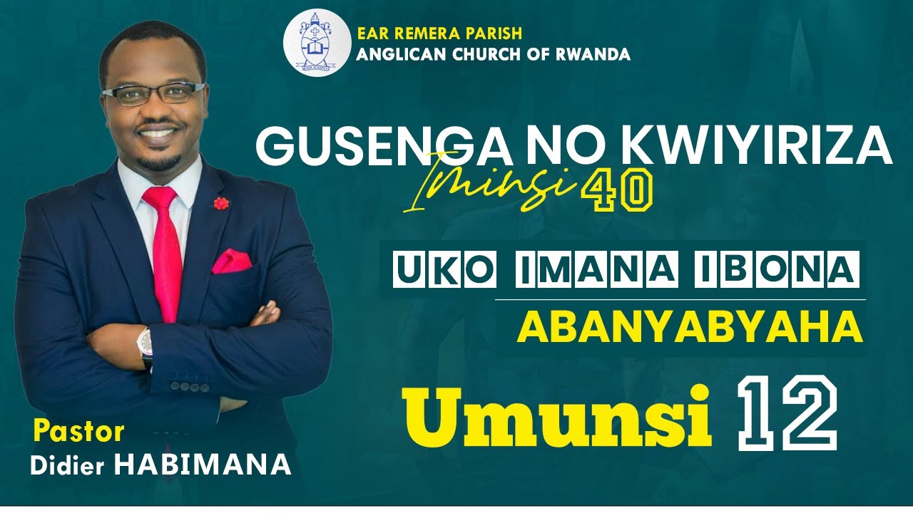DAY 12 : UKO IMANA IBONA ABANYABYAHA BY PST Didier HABIMANA - YouTube