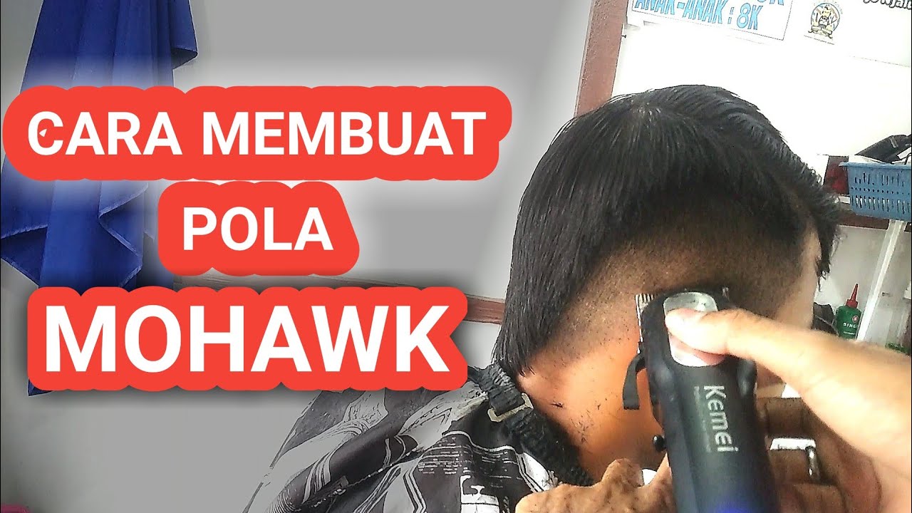 Cara potong rambut mohawk lancip 🔥 mudah sekali - YouTube