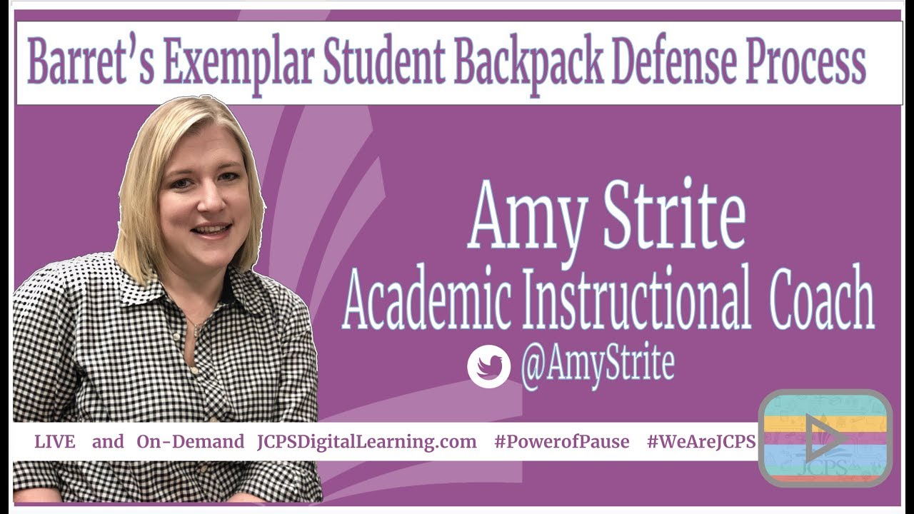 Barret’s Exemplar Student Backpack Defense Process - YouTube