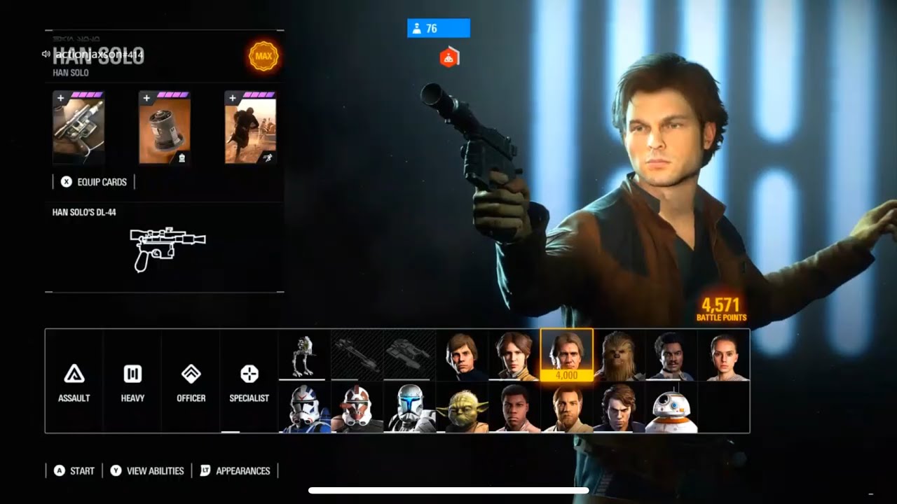 91 Max Han Solo Killstreak/Gameplay (Geonosis Galactic Assault) (Max ...