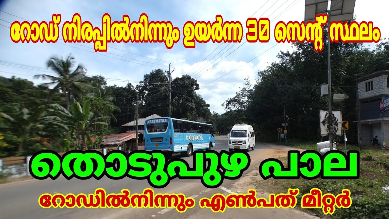 30 Cents of house plot for sale at Thodupuzha Pala road side. Only 80 ...