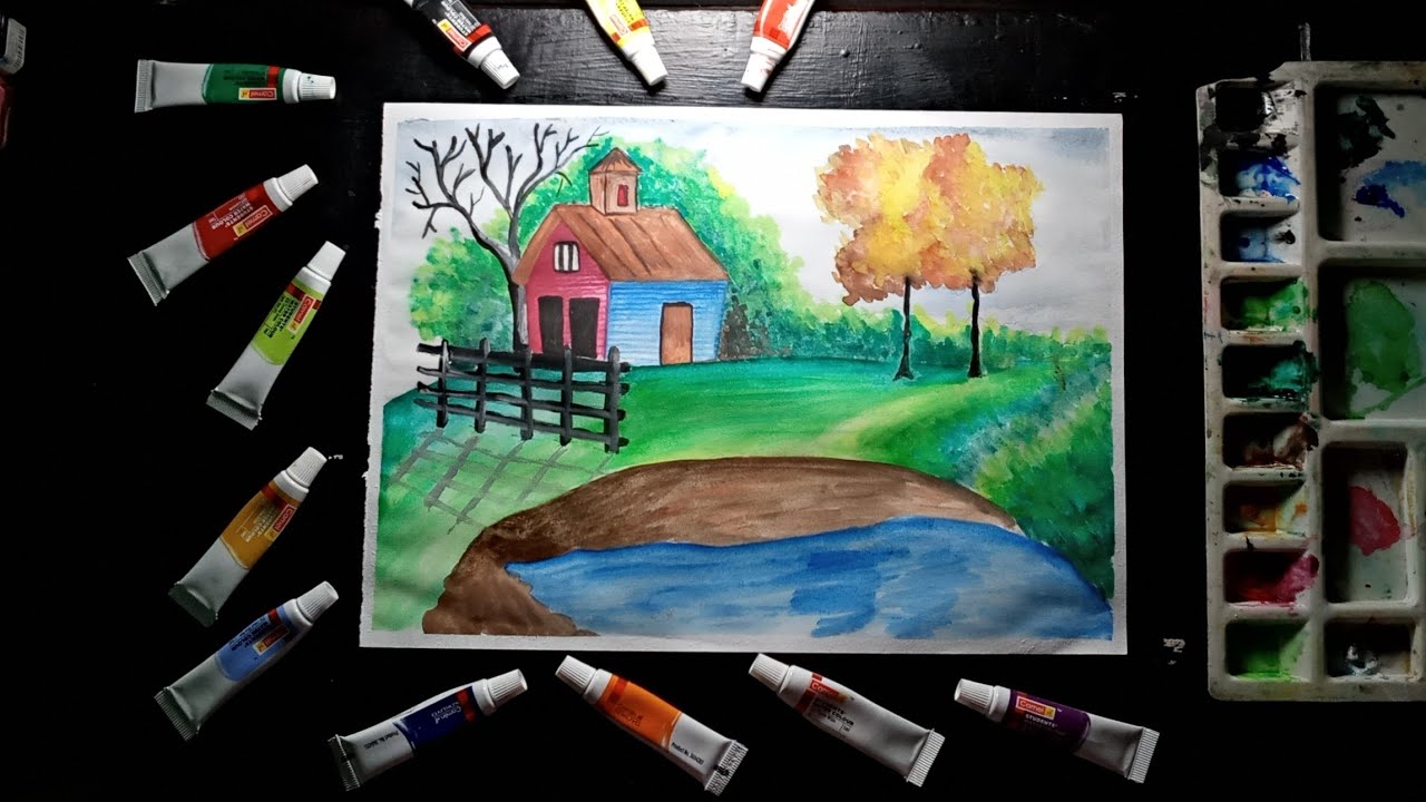 Natcher Drawing With Watercolour || Natcher Drawing || How To Draw ...