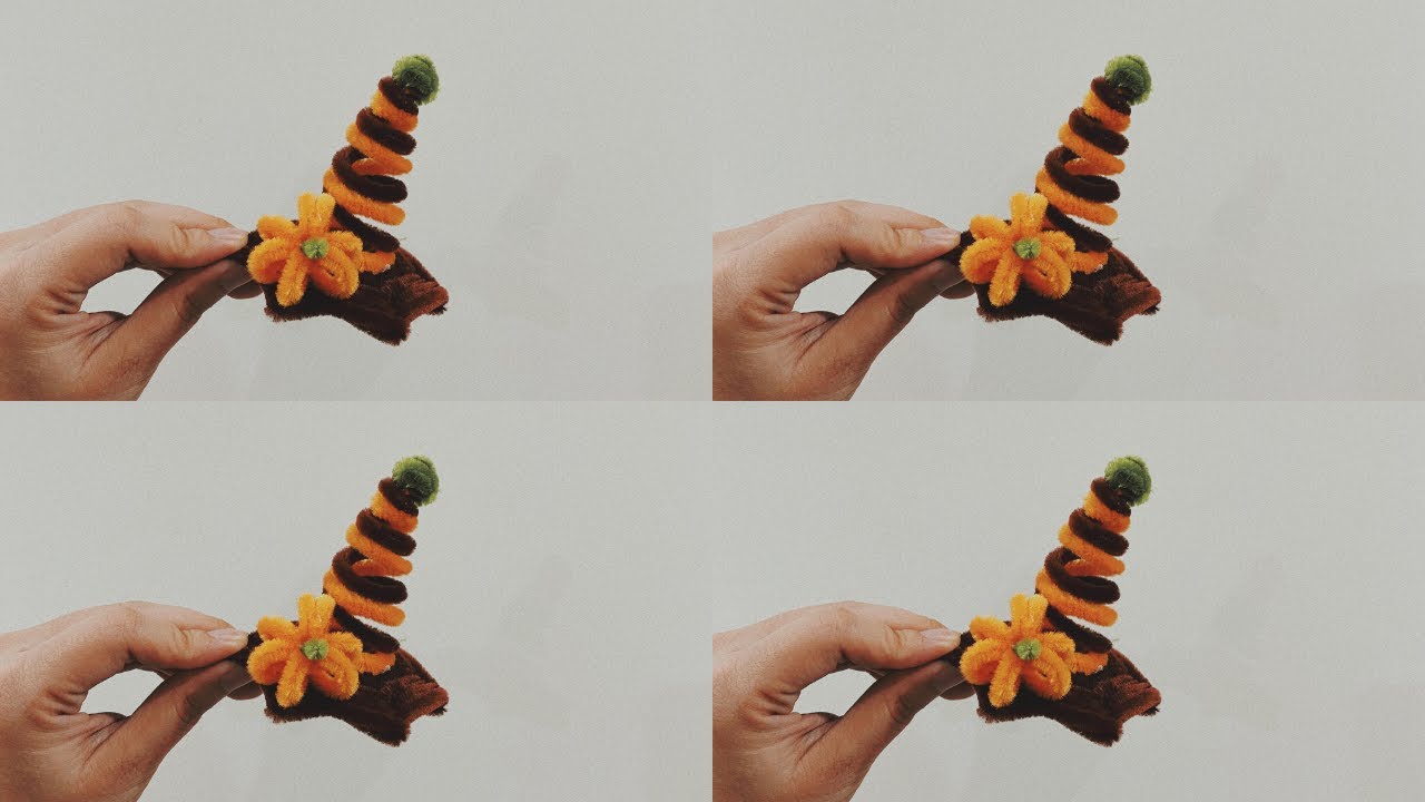 [EASY DIY] Witch's Hat with Pipe Cleaners Tutorial - Learning Craft ...