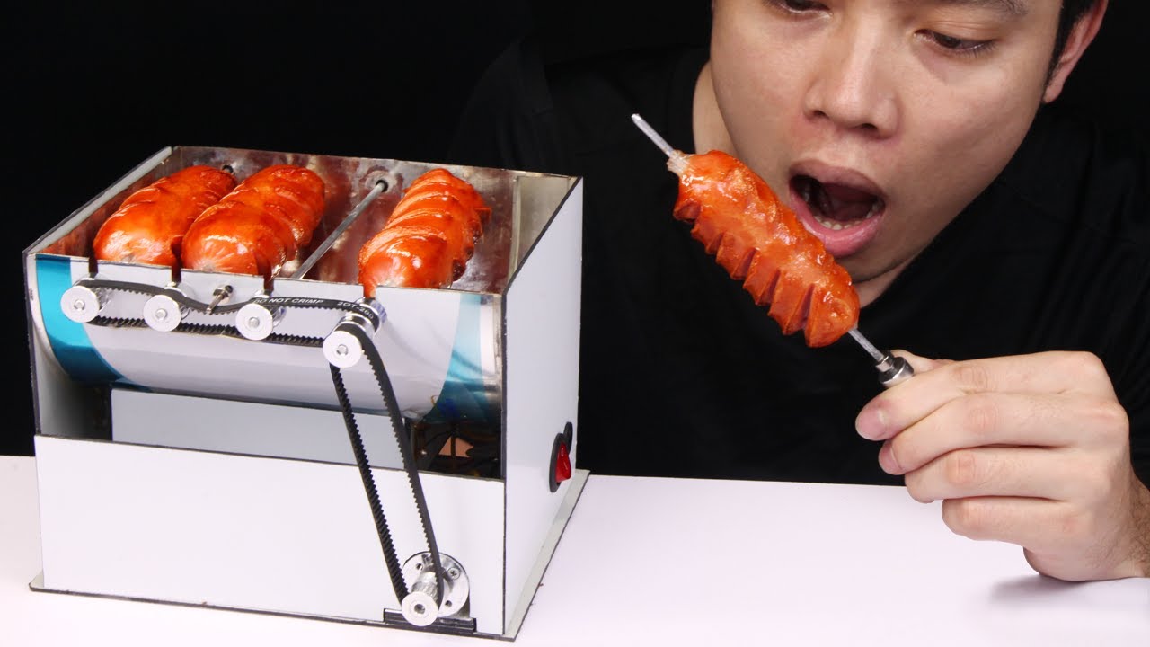 1 simple inventions - how to make mini grill machine with DC motor and ...