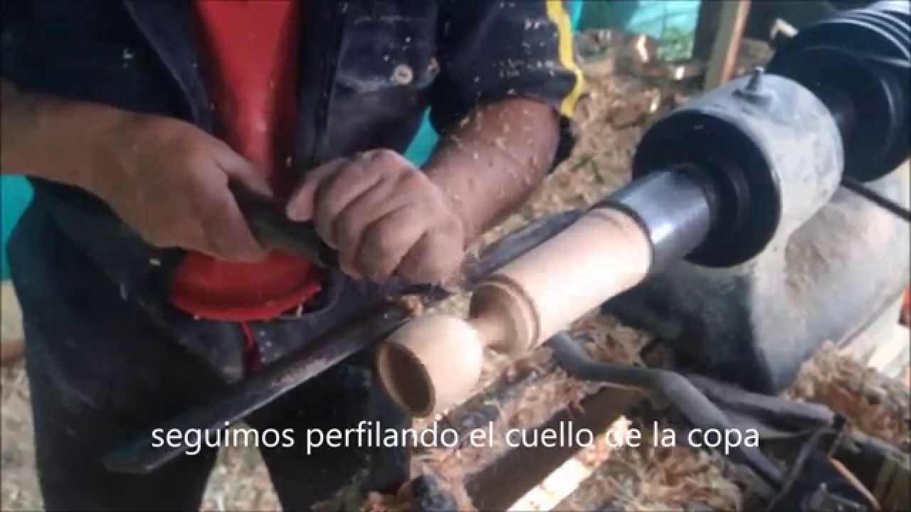 Video Tutorial Torneado De Madera Copa Decorativa torno manualidades en madera - YouTube