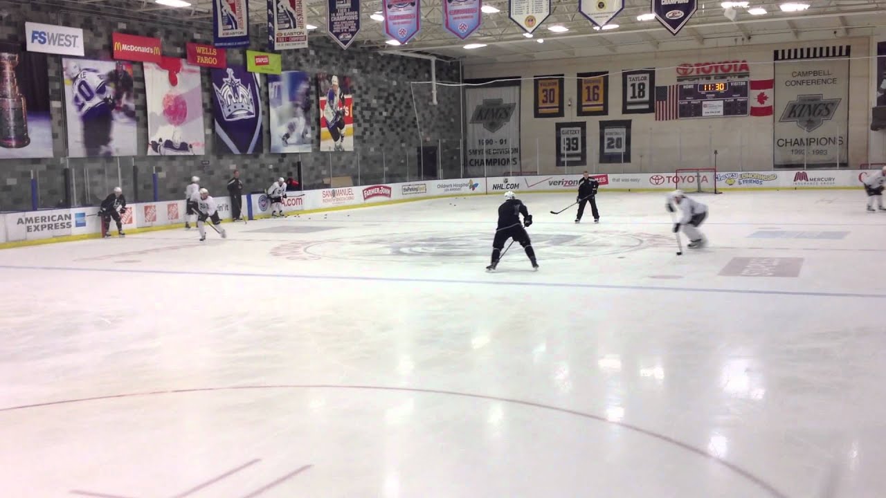 LA Kings Practice - Neutral Zone Entry 2 on 1 (5/21/12) - YouTube