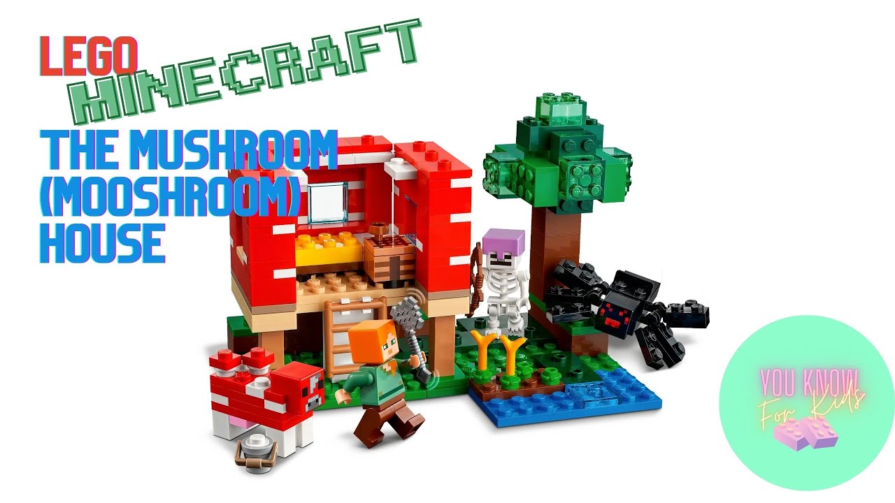 LEGO Minecraft The Mushroom (Mooshroom) House Timelapse - YouTube