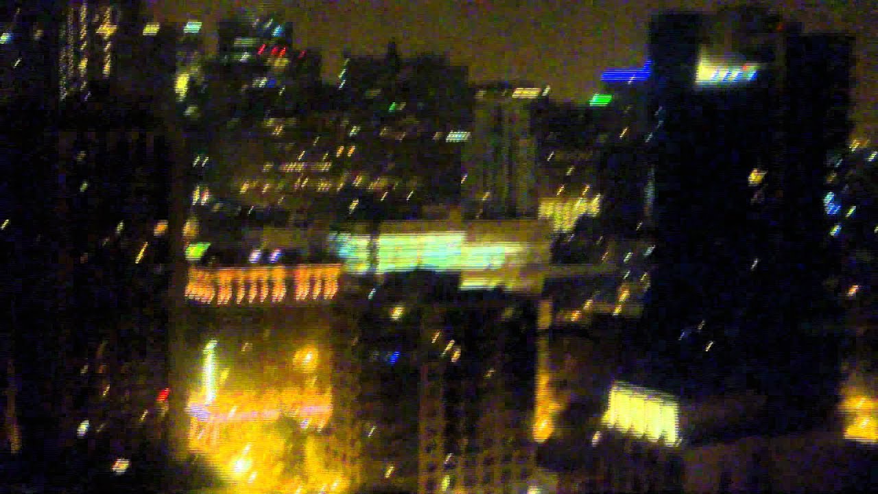 Chicago from 28th floor of a bldg at night - YouTube