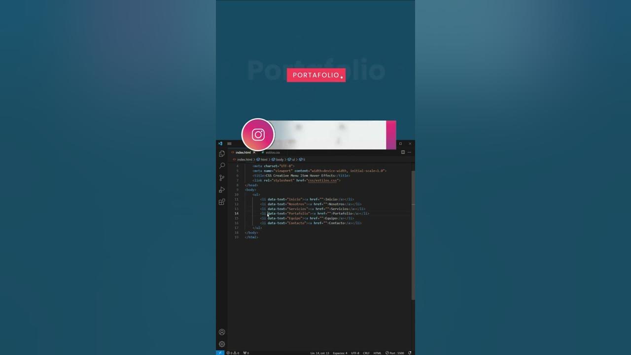 CSS3 Creative Menu Item Hover Effects | CSS Shiny #html5 #css #shorts - YouTube