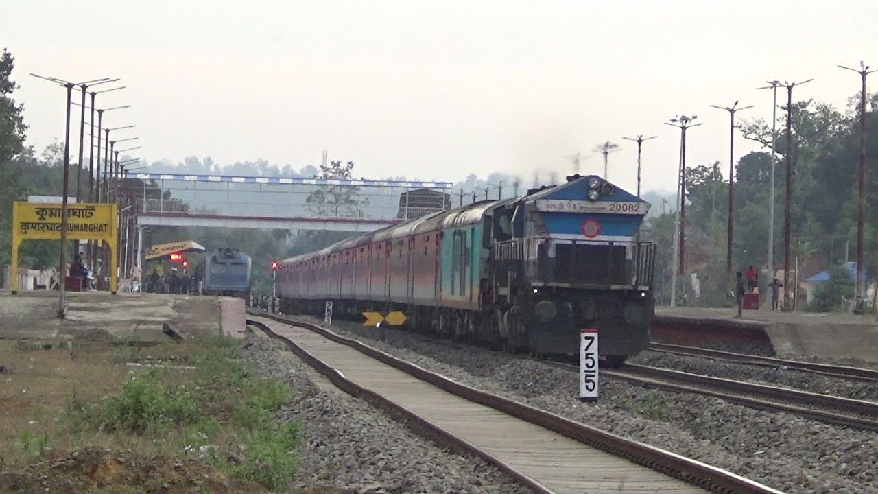 Anand Vihar- Agartala RAJDHANI EXPRESS 20502 hauled by SGUJ WDP4 20082 ...
