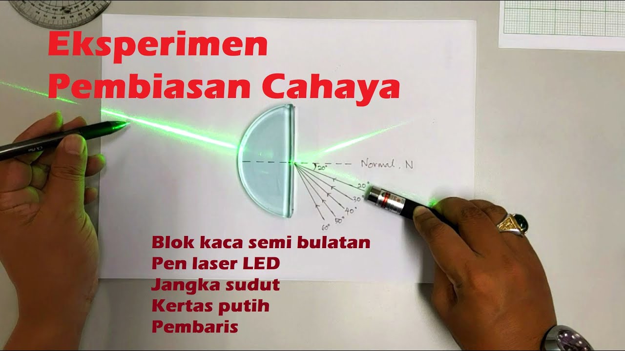 Eksperimen Pembiasan Cahaya - YouTube