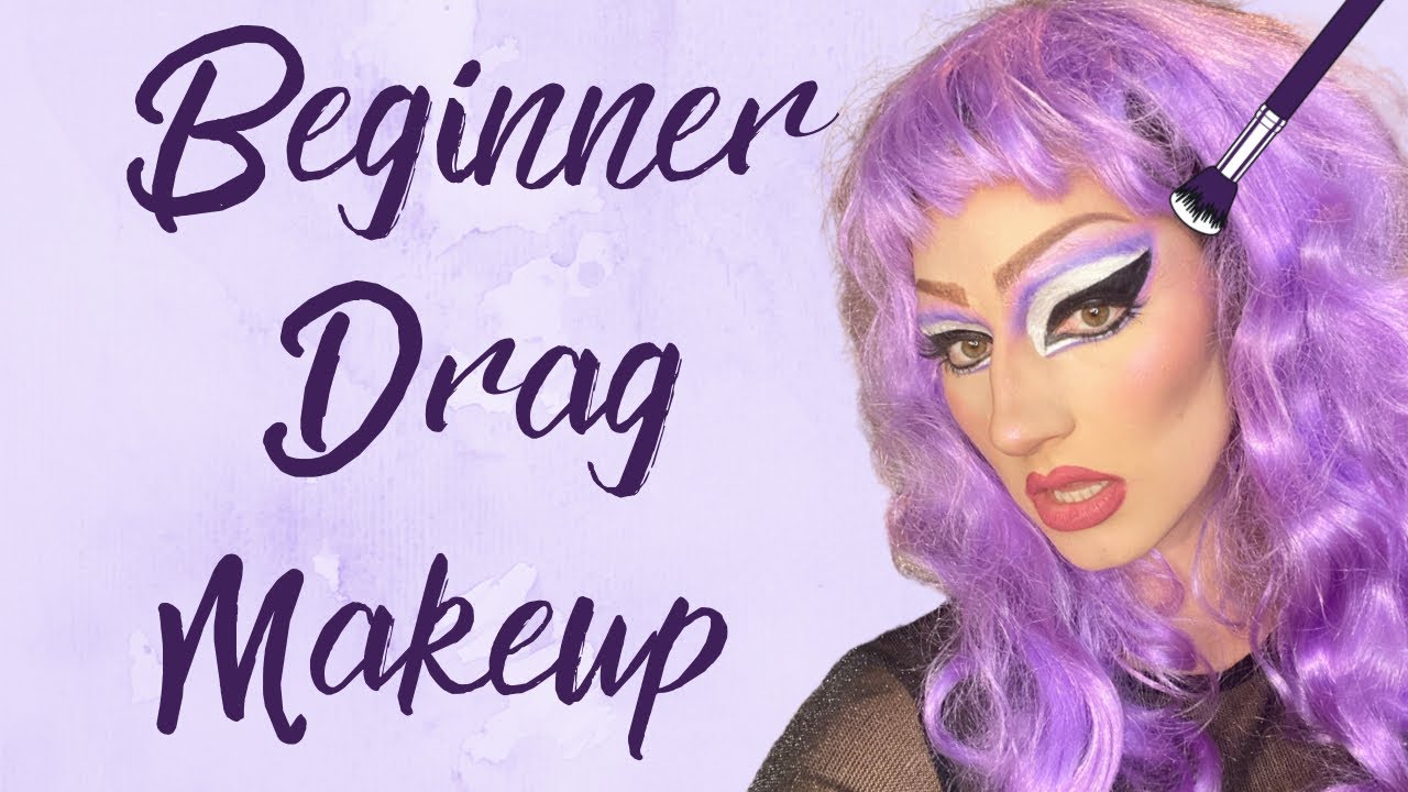 DRAG MAKEUP FOR BEGINNERS//Stage Makeup Series//Purple Drag Makeup ...