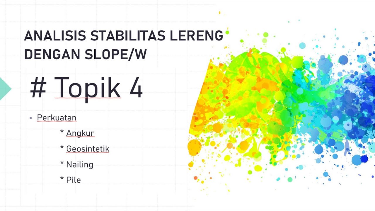 Analisis Lereng dengan Perkuatan Angkur - Slope/W #Bagian 4 - YouTube