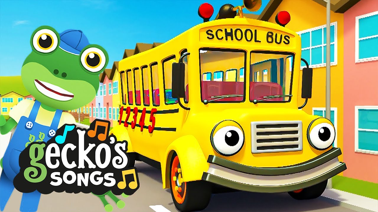 Sammy The School Bus!🎵Classic Nursery Rhymes for Kids🎵Gecko's Garage ...