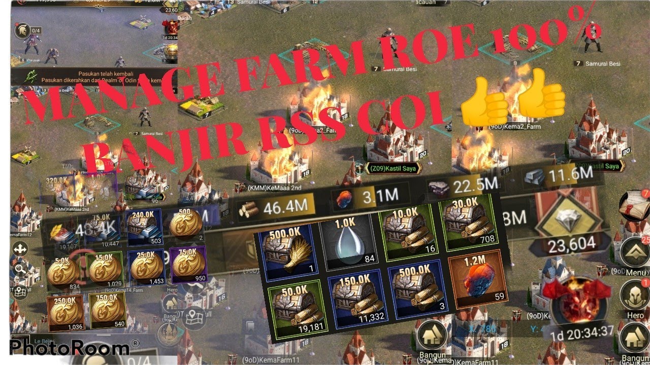 SARAN UNTUK AKUN FARM ROE / FARM RISE OF EMPIRES / CARA MEMBUAT FARM ...
