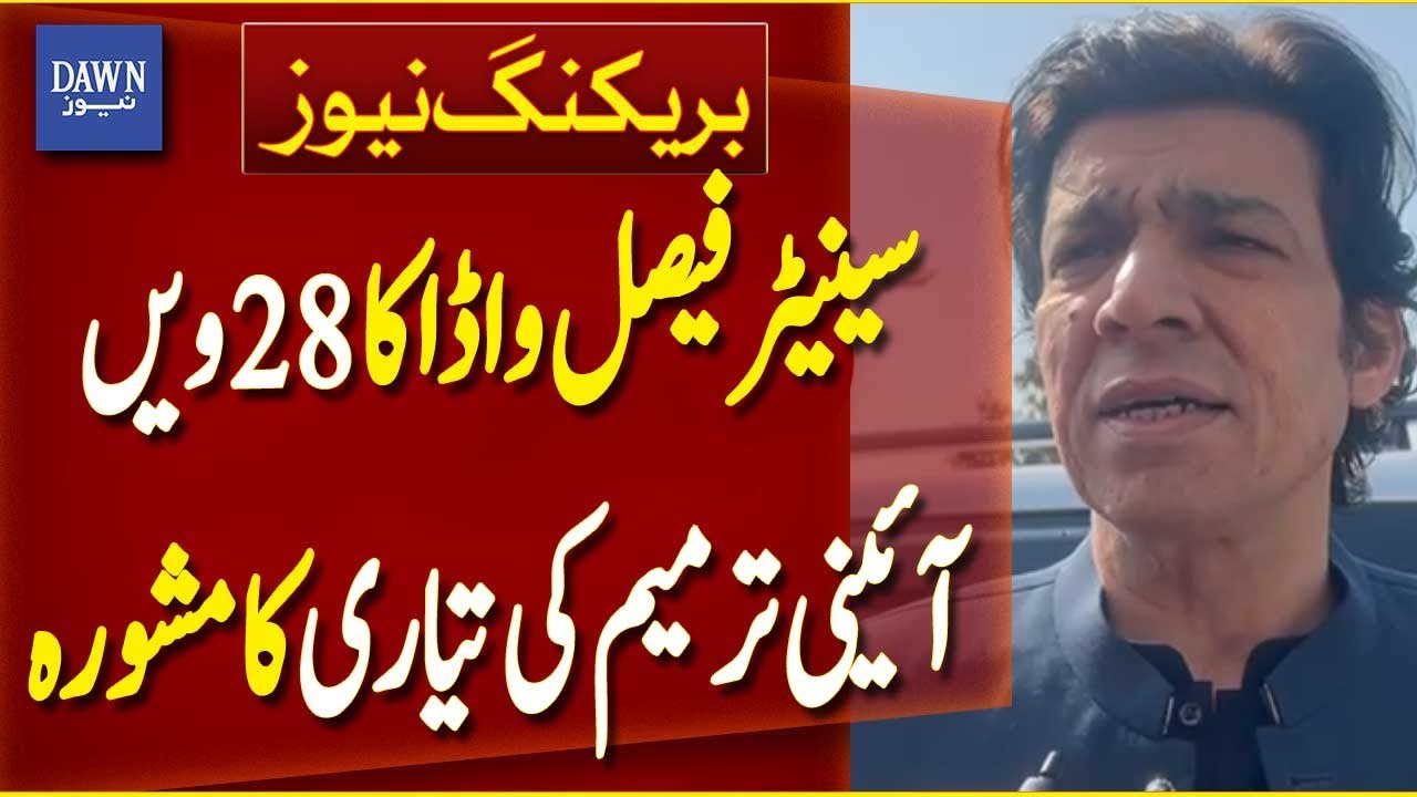 Senator Faisal Vawda Suggests Preparing For 28th Constitutional ...