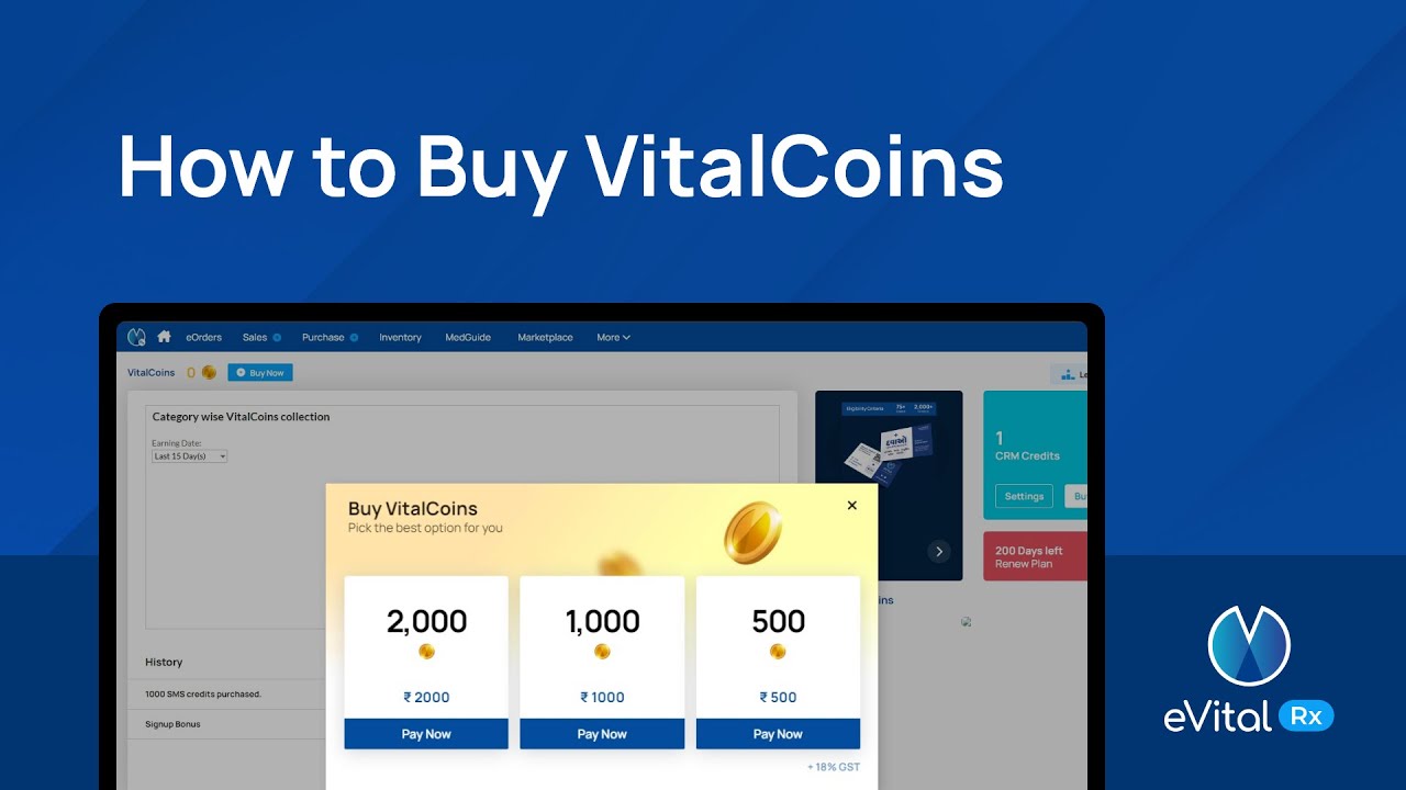 How to Buy VitalCoins_eVitalRx - YouTube