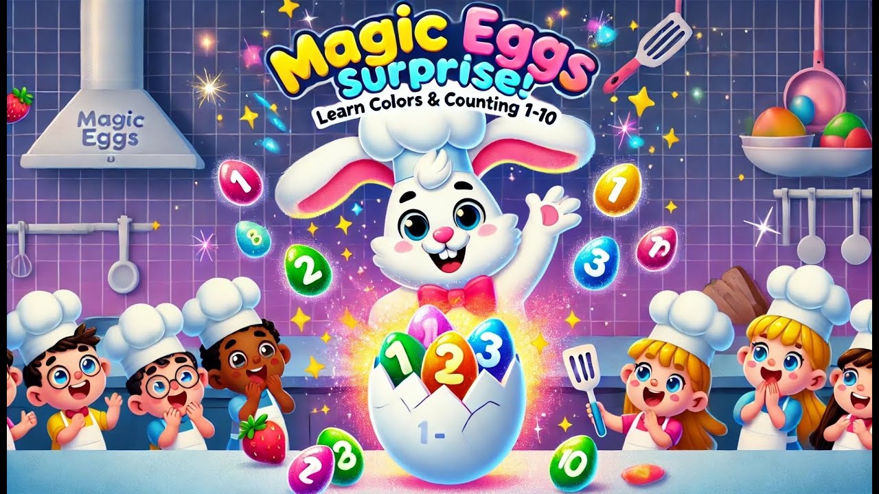 "Magic Eggs Surprise! Learn Colors & Counting 1-10 with Rabbit Chef ...