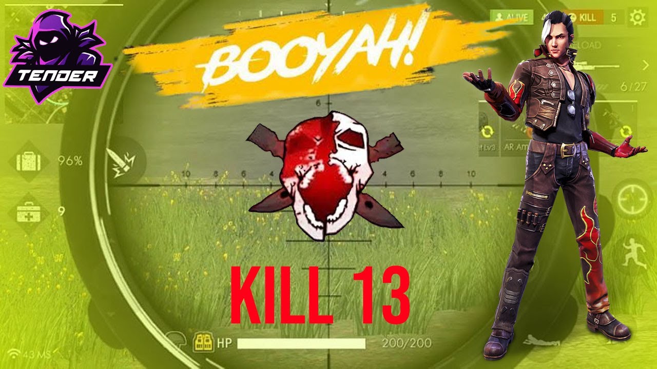 13 Kill Rank Match BOOYAH | Free Fire | Free fire rank up 2021 - YouTube