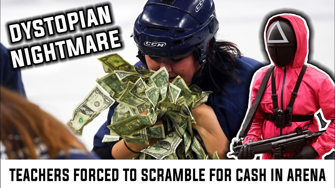 Teachers Forced To SCRAMBLE For Cash In Arena - YouTube