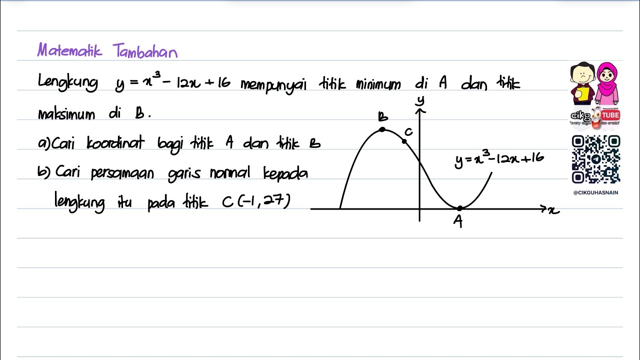 Matematik Tambahan Tingkatan 5 - Pembezaan, Persamaan Garis Normal ...