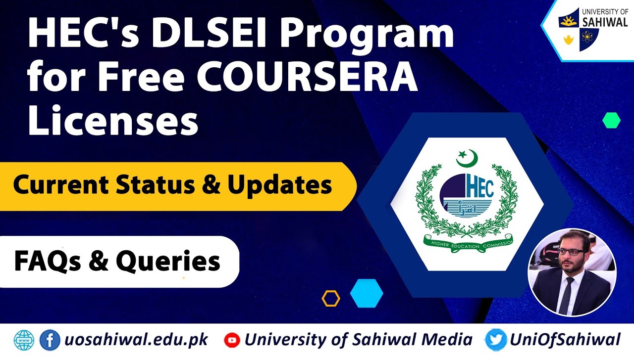 Updates about HEC's DLSEI Program for Free Coursera License - YouTube