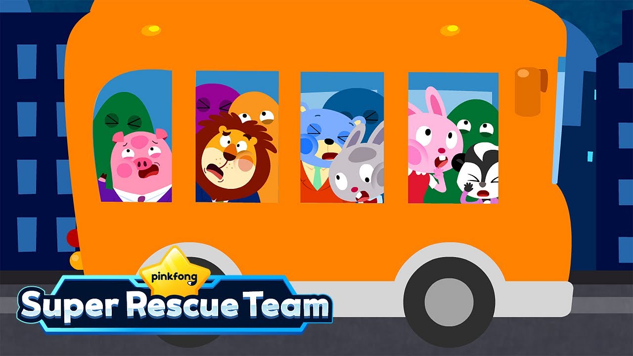 The Wheels on the Orange Night Bus | Car Song for kids | Pinkfong Super ...