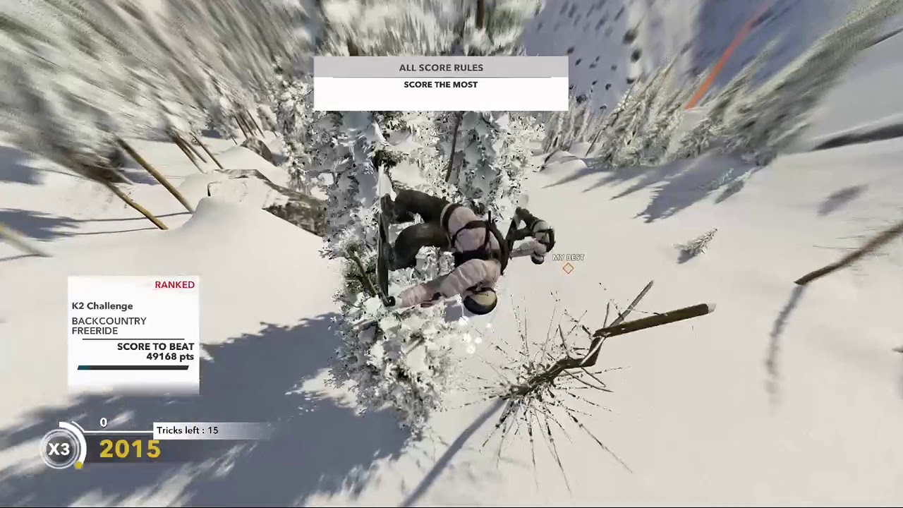 STEEP - K2 Challenge World Record Score 54,844 (Xbox) - YouTube