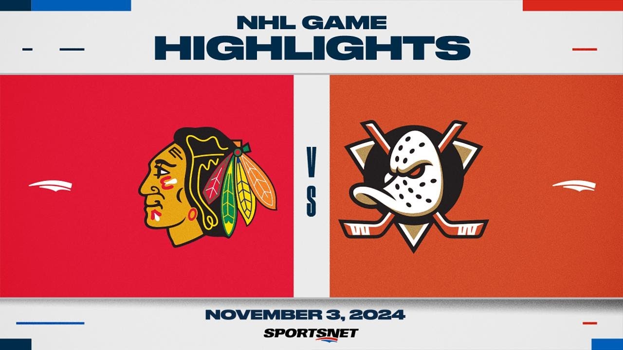 NHL Highlights | Blackhawks vs. Ducks - November 3, 2024 - YouTube