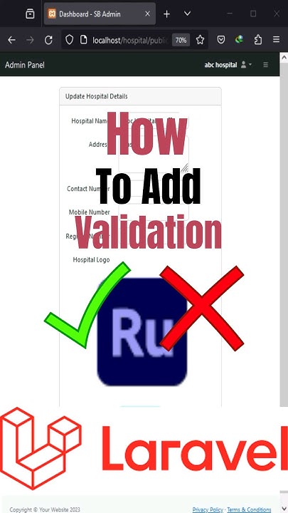 how to add validation in #laravel #shorts #webdevelopment #bootstrap - YouTube