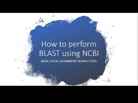 How to perform BLAST using NCBI - YouTube