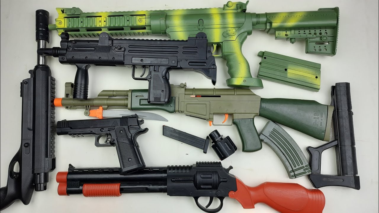 Realistic Airsoft Assault Rifles, Military Army pistol rifles, High ...