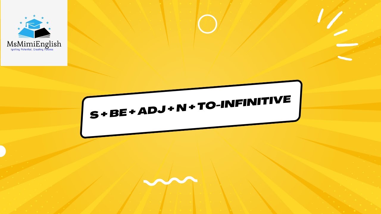 23. S + be + adj + N + to infinitive - YouTube