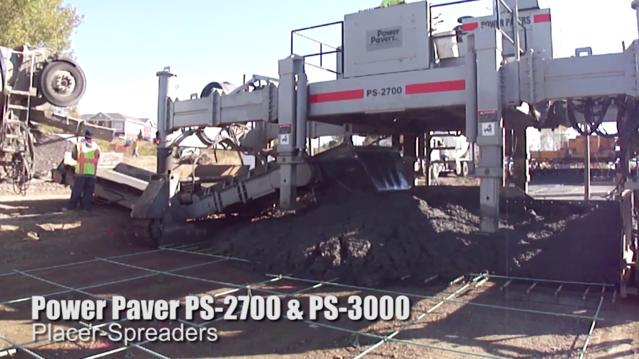 Power Pavers PS-2700 & PS-3000 Placer-Spreaders - YouTube