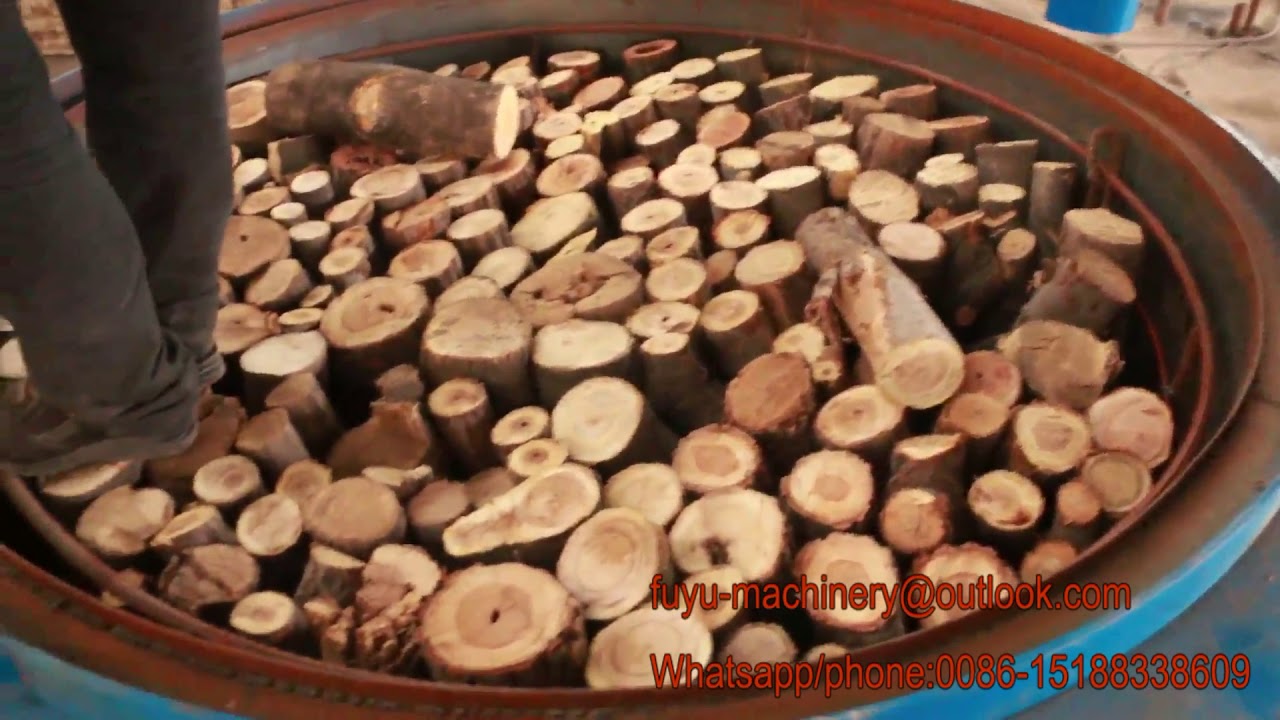 fast wood carbonization furnace - YouTube