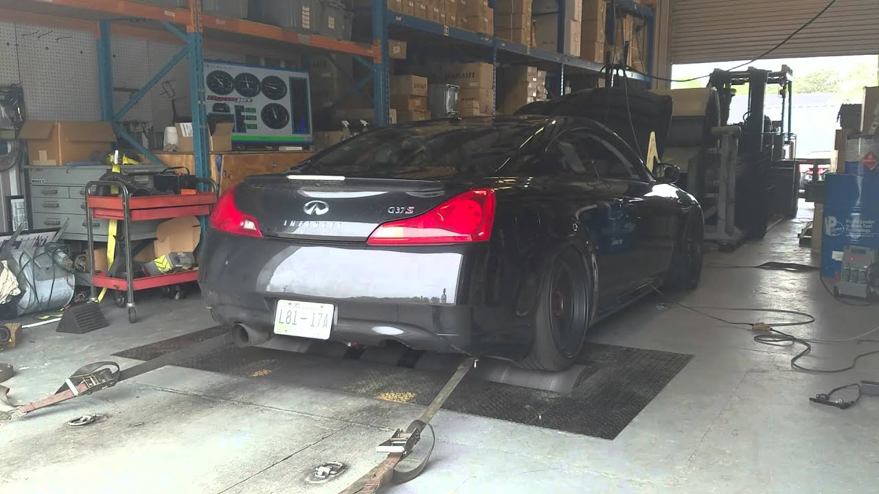 Chaz's custom rear mount Comp Single turbo G37 462rwhp - YouTube