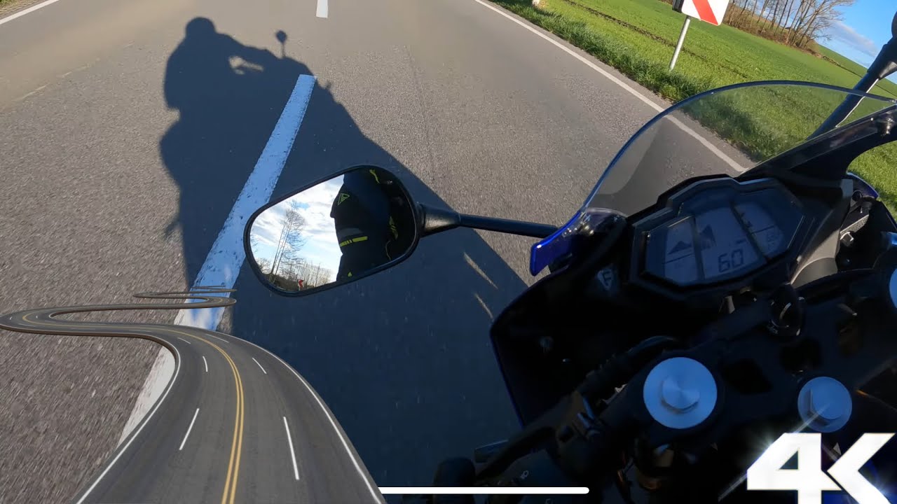 Yamaha Yzf r125 - drive curves (4K) - YouTube