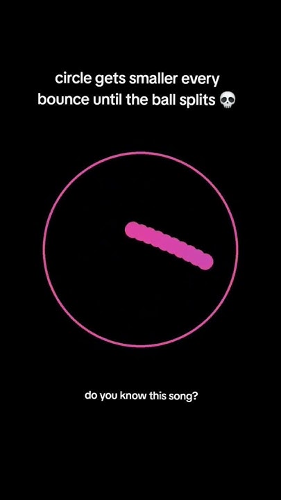 Circle gets smaller every bounce until the ball splits💀#ballillusion # ...