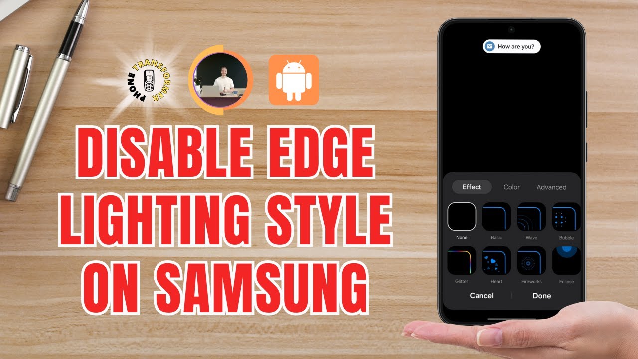 How to Disable the Edge Lighting Style on Samsung - YouTube
