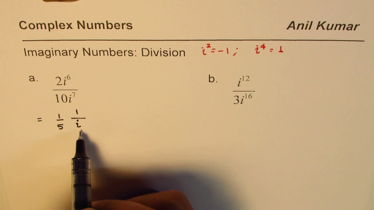 Imaginary Numbers List
