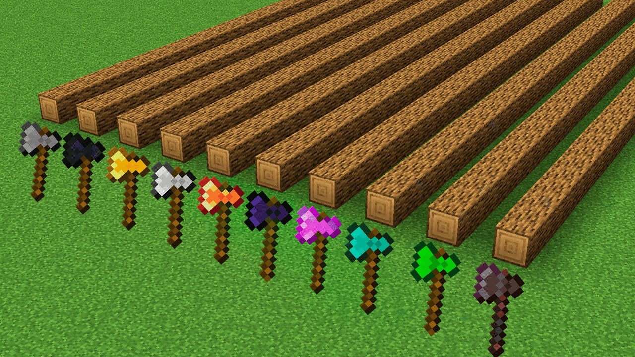 which axe is the fastest in minecraft? - YouTube