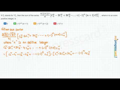 If Cr stands for nCr, then the sum of the series , where n is an - YouTube