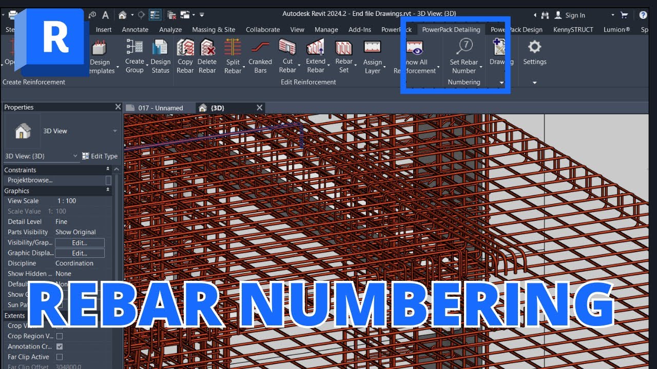 Revit Structure Rebar partitions and Numbering in Revit - YouTube